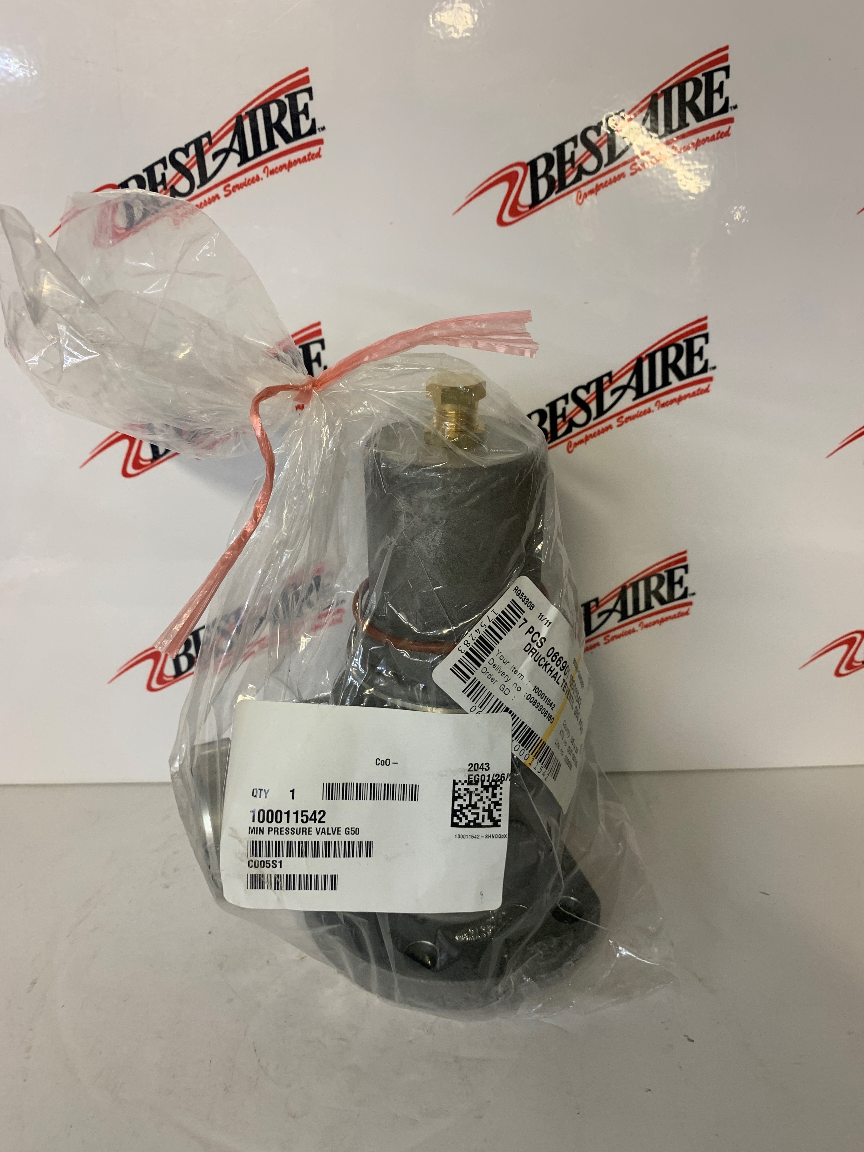 100011542 - MIN.PRESSURE VALVE G50 #QR# - Gardner Denver - Air ...